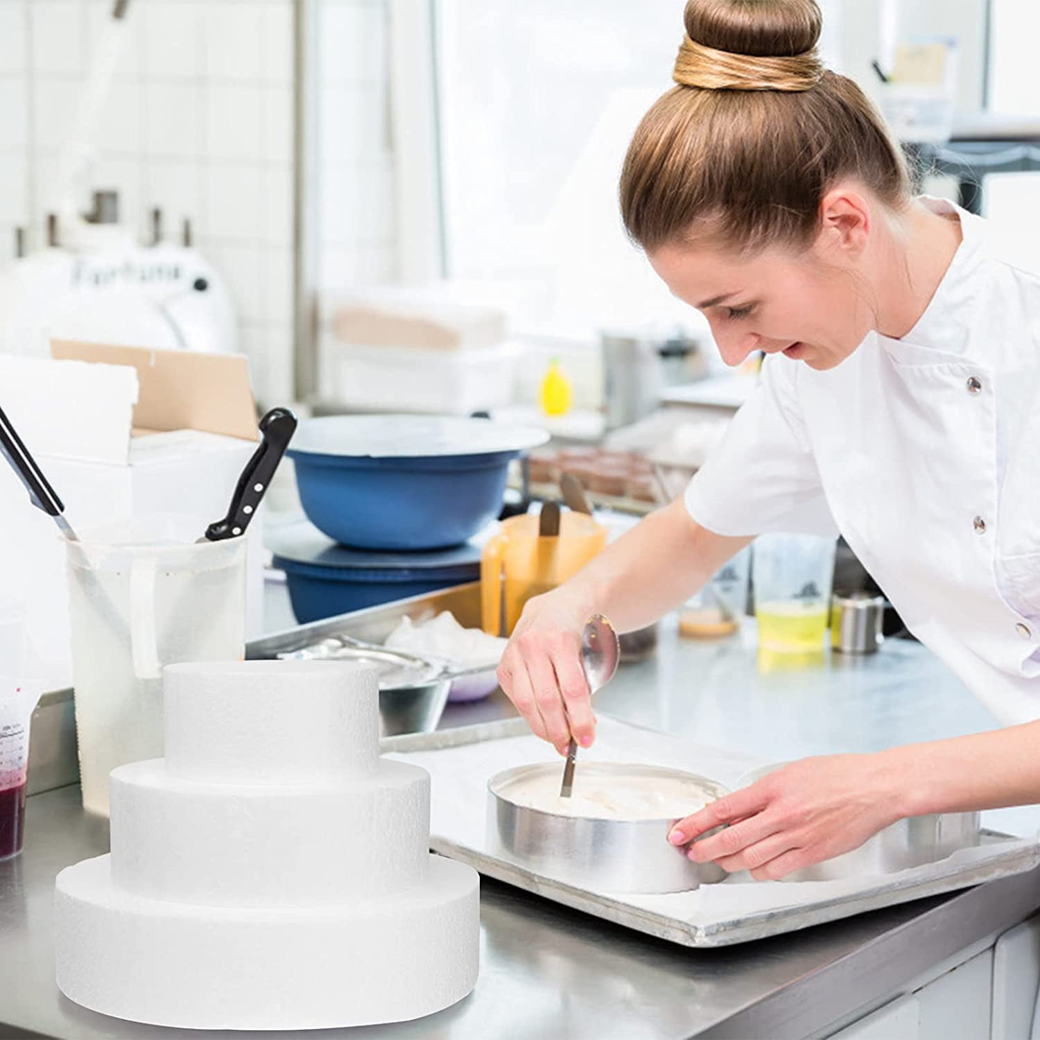 Yirtree Round Foam Cake Dummy Set White Foam Art & Nepal | Ubuy