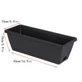 Komiseup Rectangle Planters for Indoor Plants, Long Outdoor Plastic ...