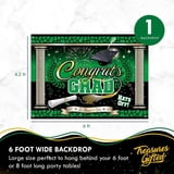 Green Graduation Backdrop - Green Graduation Party Supplies - Walmart.com