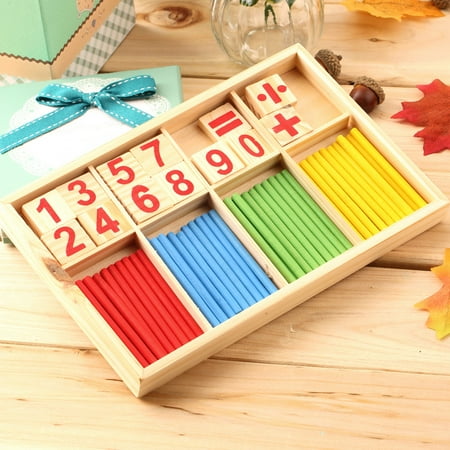 Math Manipulatives Wooden Counting Sticks Kids Preschool Educational ...