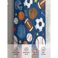 Ball Sports Sheer Curtains for Living Room Bedroom Navy Blue Sheer ...