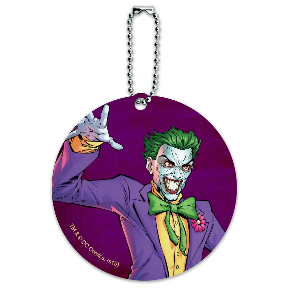 Batman Joker Character Round Luggage ID Tag Card Suitcase Carry-On ...