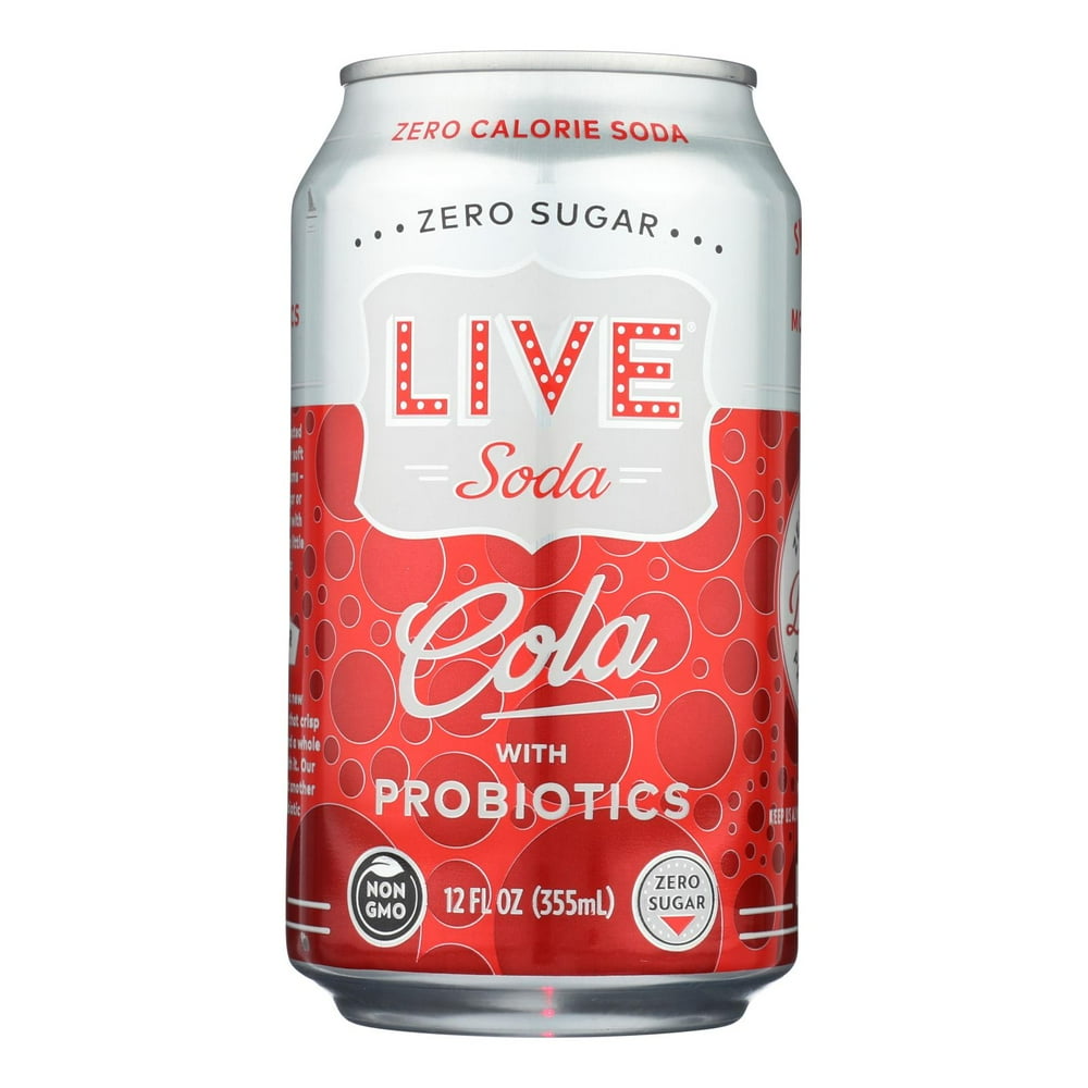 (Case of 4 )Live Soda - Soda Cola Probiotic -6/12 fl oz. - Walmart.com ...