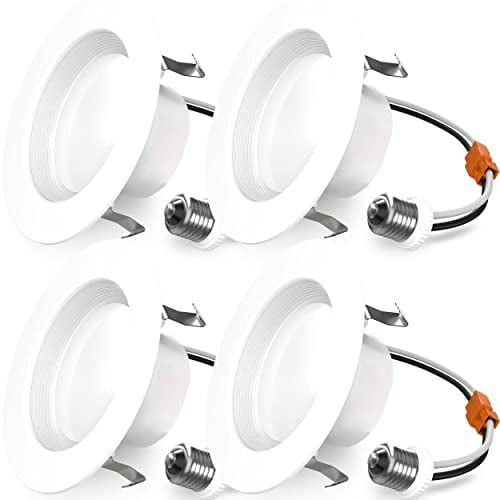 Sunco Lighting 4 Inch LED Can Lights Retrofit Recessed Lighting, Baffle ...