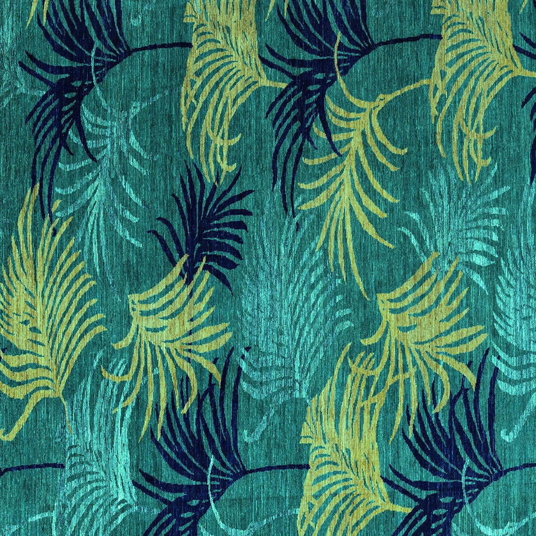 Ahgly Company Indoor Square Abstract Turquoise Blue Modern Area Rugs, 7 ...