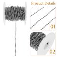 BESTYASH Stainless Steel Ball Chain Plated Silver Metal Bead Chain for ...