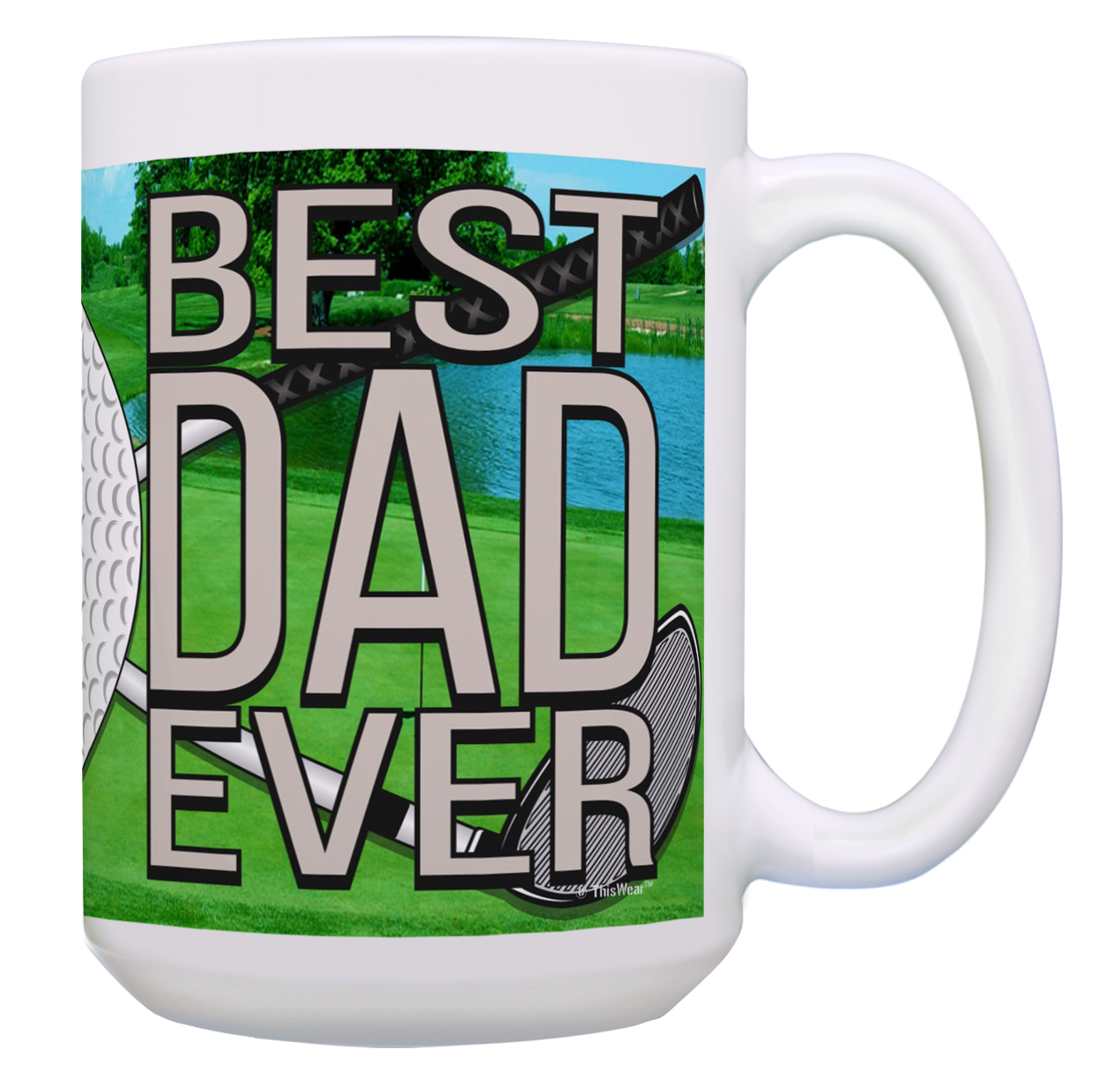 ThisWear Dad Mugs Best Dad Ever Mug Best Dad Birthday Mug Golfing Mug ...