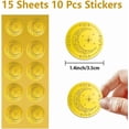 15 Sheets Gold Foil Paper Picture Stickers Round Dot Decorative ...