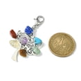 30pcs Tibetan Style Alloy Pendant Decorations with Natural Mixed ...