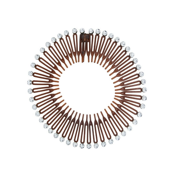 Wweixi Full Circular Tooth Stretch Comb Flexible Crystal Circle Combs ...