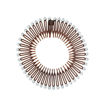 Wweixi Full Circular Tooth Stretch Comb Flexible Crystal Circle Combs ...