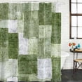 60x72 Inch Shower Curtains for Bathroom, Sage Green Fabric Bath Curtain ...