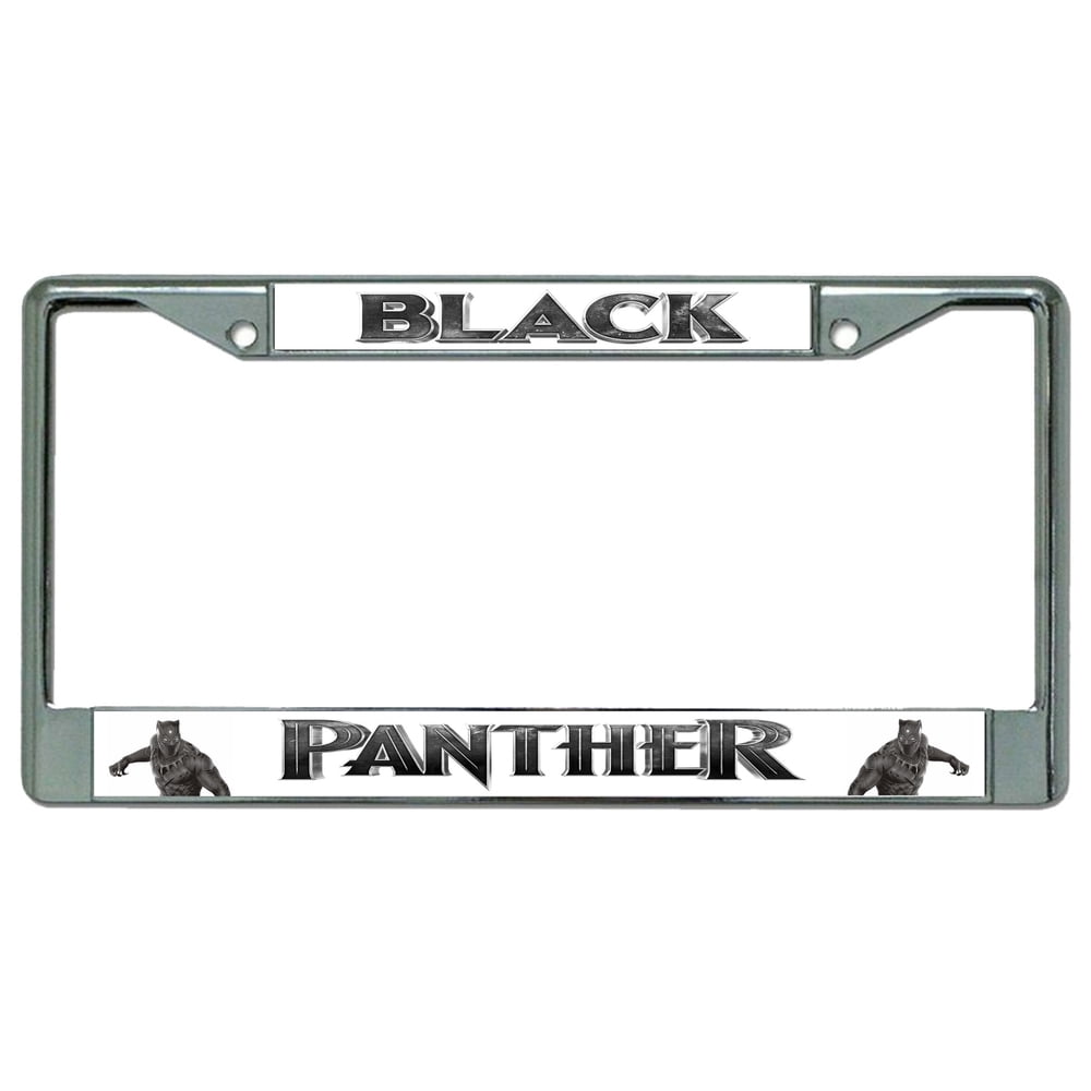 Black Panther Chrome License Plate Frame - Walmart.com - Walmart.com