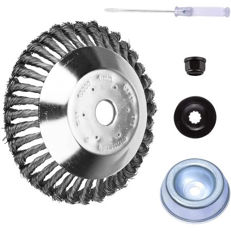 Brush Cutter Brush Head for Manual Weeders, 6 Inch Metal Weed Brush ...