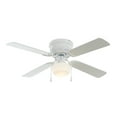 Mainstays 42" Hugger Metal Indoor Ceiling Fan with Light, White, 4 ...