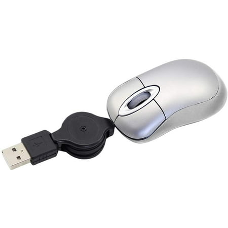 Mini USB Wired Mouse,Retractable Cable Tiny Small Mouse for 3-8 Years ...