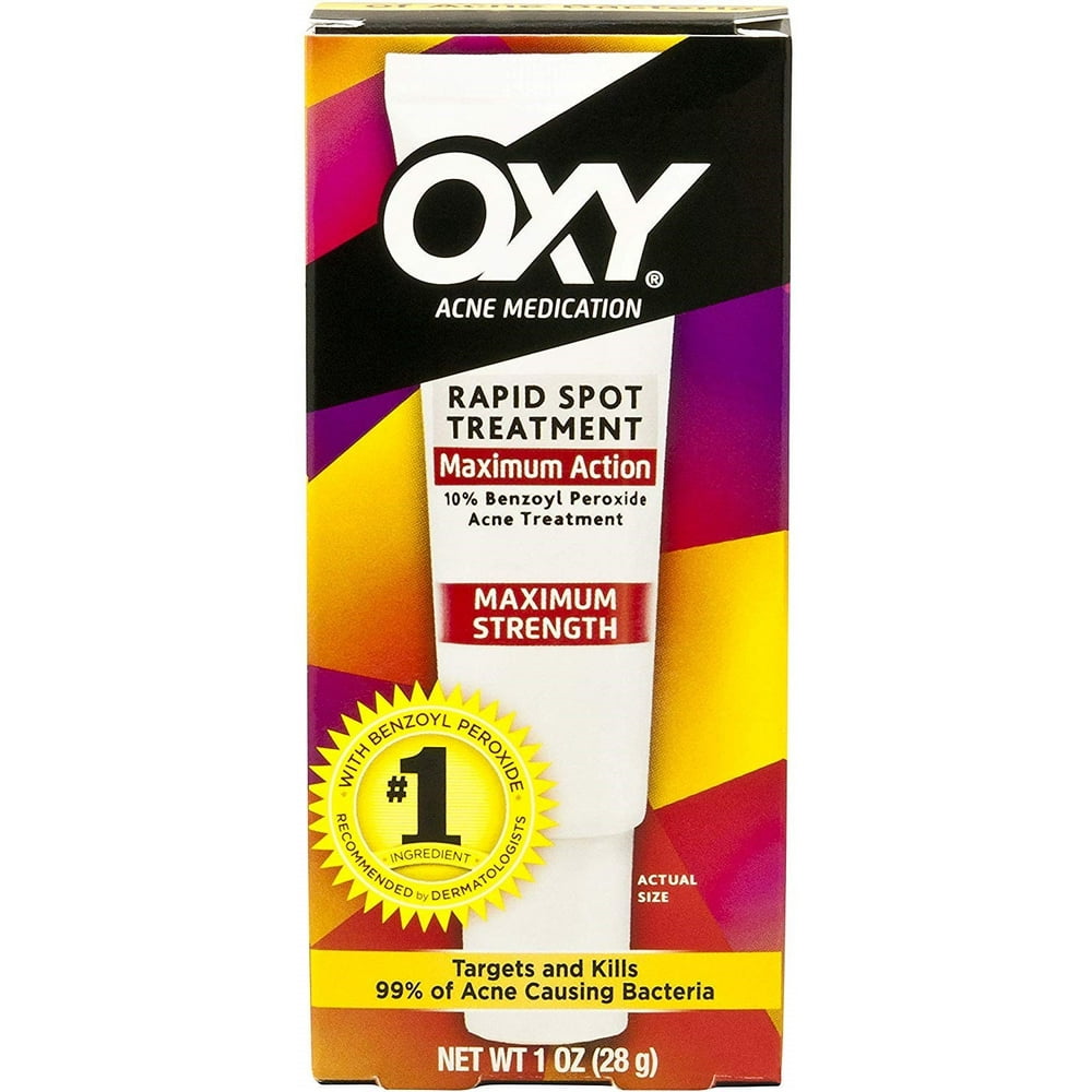 OXY Acne Medication Maximum Action Rapid Spot Treatment 28 oz - Walmart ...