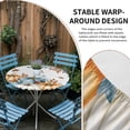 Fall Pumpkins Orange Blue Round Tablecloth for 45-54 Inch Tables ...