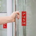 Uxcell 2"x5" Adhesive Vertical Push Pull Door Sign Red 2 Set - Walmart.com