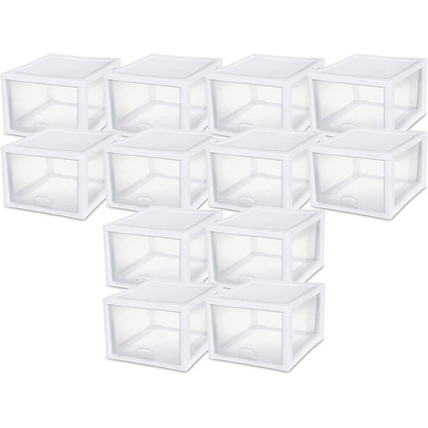 Sterilite 27 Quart Modular Stacking Storage Drawer Home Organization ...