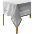 Hem Stitch Border Vintage Design Tablecloth Gray 68" by 108" Oblong ...