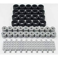 LEGO City - Wheel, Tire and Axle-Set Grey - 72 Pieces. Delivery as ...
