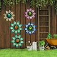 Vibrant And Whimsical Metal Flower Wall Decor For Indoor And Outdoor ...