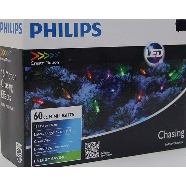 Philips 60ct Multi LED Smooth Mini String Lights - 16 Functions ...