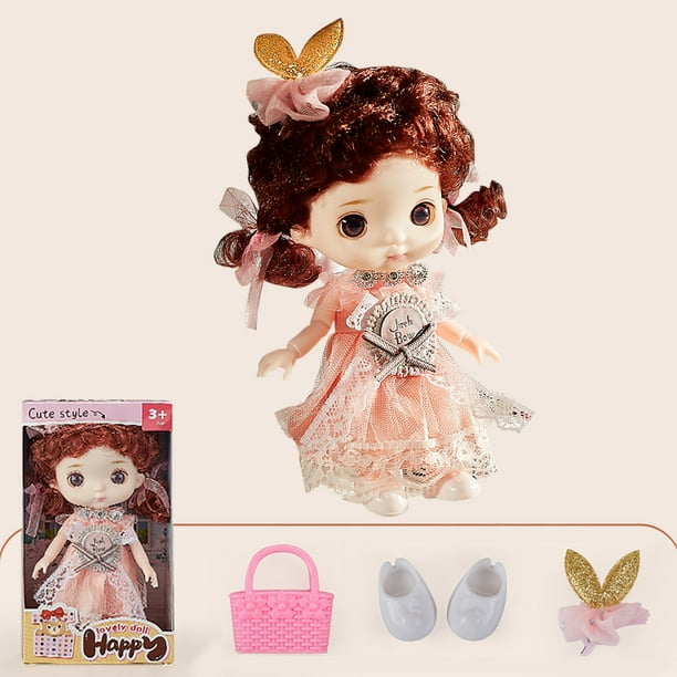 Flywake Christmas Gifts For Kids,Adult 16cm Moveable Mini Fashion Doll ...