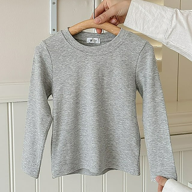 asjyhkr Kids Boys Girls Shirts Crew Neck Long Sleeve Cotton Pullover 1 ...