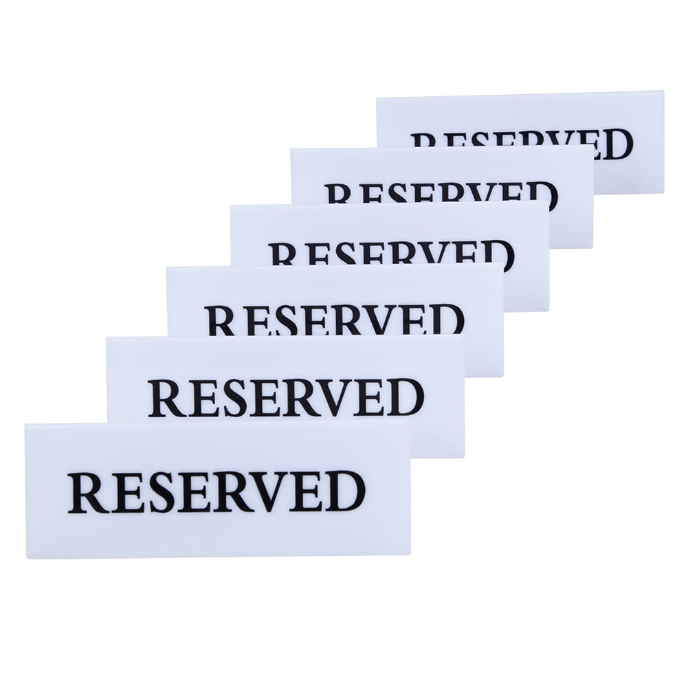 6pcs Acrylic Table Sign Waterproof Inverted V Triangle Table Seat ...