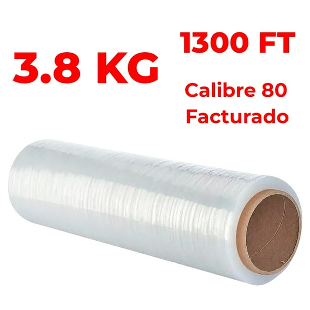 Playo Rollo De Emplaye Grueso Polistretch Material de Empaque y Embalaje 18 pulgadas Calibre 80 ...