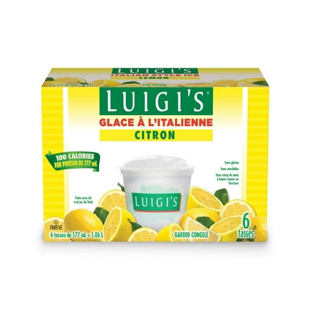 LUIGI'S Lemon Real Italian Ice / 6ct - Walmart.ca