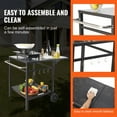 KFFKFF Portable Outdoor Cooking Cart, Dual-Shelf Design, BBQ Mobile ...