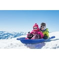 Toboggan Snow Sled for Kids and Adults, 46" Heavy Duty Plastic Open ...
