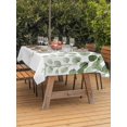 60x84 Tablecloth Rectangle, Sage Green Eucalyptus Leaves Outdoor ...