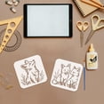9Pcs 9 Styles PET Hollow Out Drawing Painting Stencils for DIY ...
