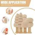 10Pcs Unfinished Wooden Trees for Kids Diy Supplies Graffiti Wood Mini ...
