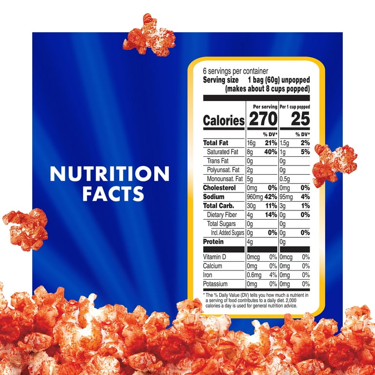 Act II Hot and Spicy Flavor Microwave Popcorn 12.7 oz 6 Count