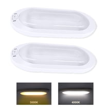 Facon LED RV Dome Light, 9-1/4'' Length Oval Pancake Light, 12 Volt ...