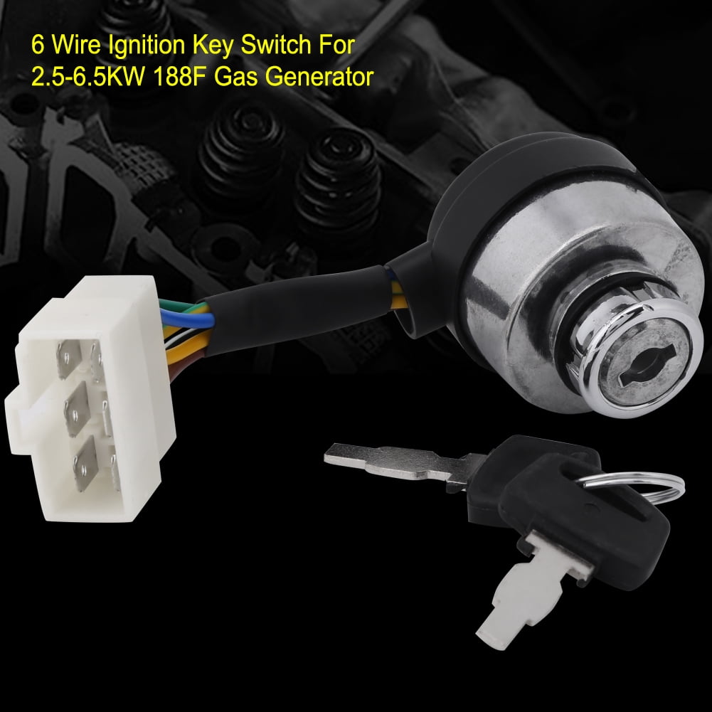 Boot Car Parts 6 Wire 188F 2.5-6.5KW Start Switch Generator Key Easy ...