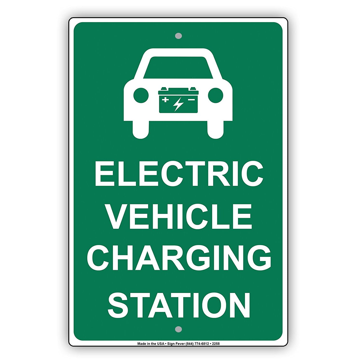 Electric Vehicle Charging Station With Graphic Battery Reserved Spot ...