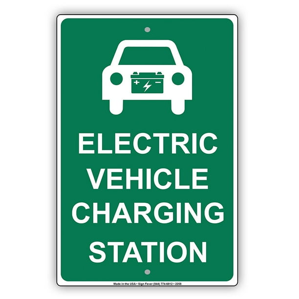 Electric Vehicle Charging Station With Graphic Battery Reserved Spot ...