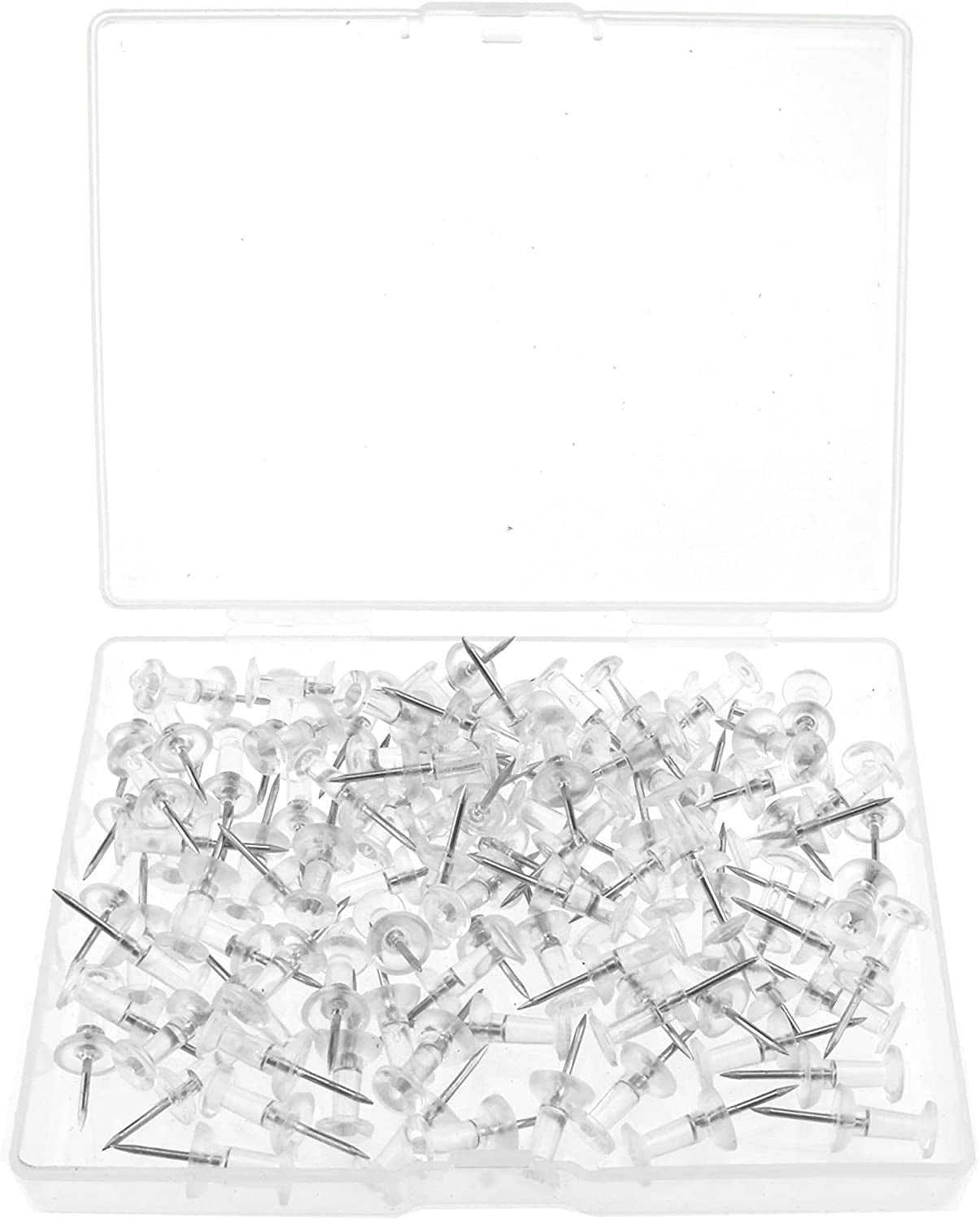 Clear Push Pins Thumb Tack Nail Stud Press Smoothly Hold Firmly Leave ...