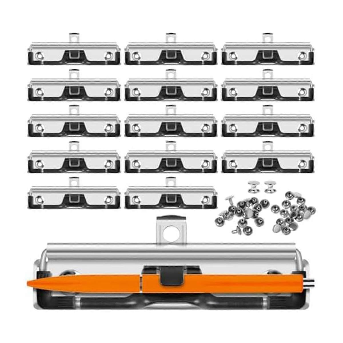 15-Piece Mountable Clipboard Clips with Rubber Handles and Hanging ...