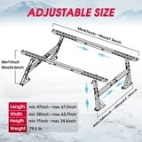 Kreboc Universal Adjustable Ladder Racks, Heavy Duty Metal Cargo Racks ...