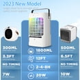 Small USB Portable Air Conditioner Fan, 3-Speed Evaporative Cooler with ...