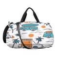 DIXRUYEE Cartoon Car Sun Palm Pattern Scale Duffel Bag With Ventilated ...
