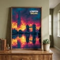 Affixzi London England Travel Poster - Tower Bridge Shard River Thames ...