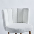 Faux Fur Dining Chairs, Modern Dining Chair with Wood Color Metal Legs ...